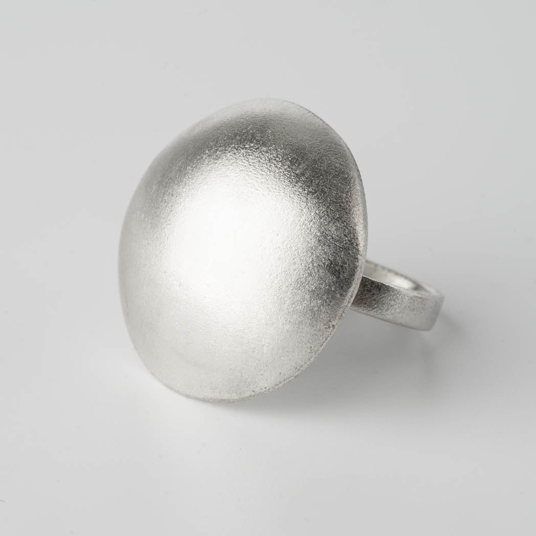 Måne - Stor silverring | Handgjord ring i äkta silver | Nude